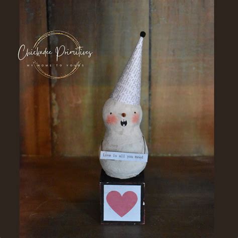 Clay Valentine Snowman Assemblage Tutorial By Chickadee Primitives Pdf