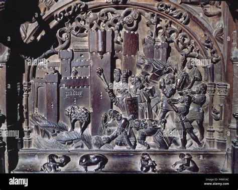 Silleria Baja De La Catedral De Toledo Toma Del Reino De Granada