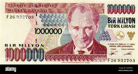 This Image Shows The Obverse Side Of A Turkish 1 Million Lira Banknote