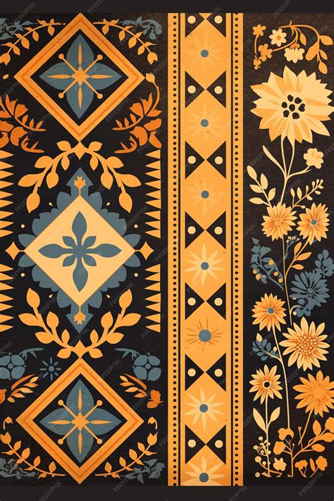 Traditional Patterns Of Swat Valley Pakistan Premium Ai Generated Vector