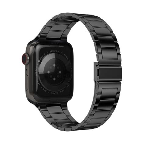 Apple Watch 41mm / 40mm / 38mm Pasek Stalowe ogniwa Czarne - Avizar ...
