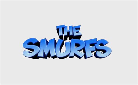 The Smurfs Logo Smurfette And Papa Smurf Smurfs Animated Film Sony