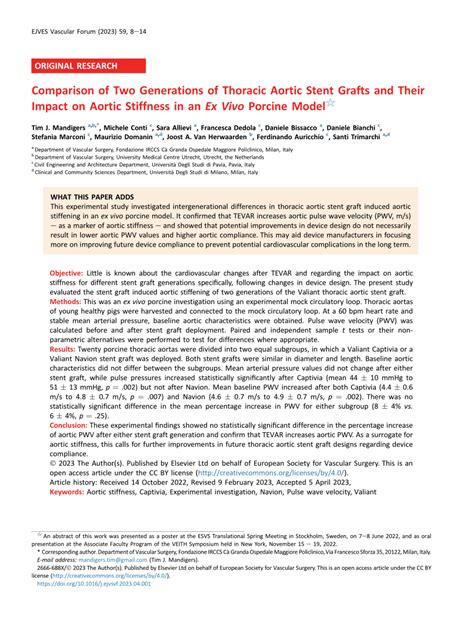 Pdf Comparison Of Two Generations Of Thoracic Aortic Stent Grafts And Their Impact On Aortic