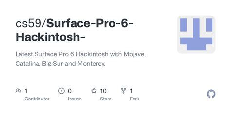 Github Cs59surface Pro 6 Hackintosh Latest Surface Pro 6 Hackintosh With Mojave Catalina