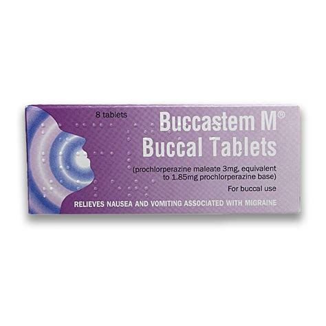 Buy Buccastem M 3mg Tablets Migraine Rightangled