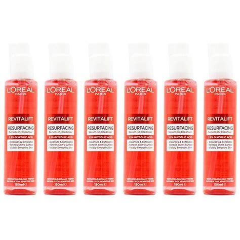 6pk Loreal Revitalift Resurfacing Serum Anti Aging Face Wash Cleanser