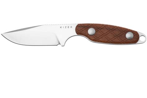Kizer Vanguard Muskrat 1064a2 Stonewashed S35vn Mkuruti Wood Couteau Fixe Derek Sharon Design