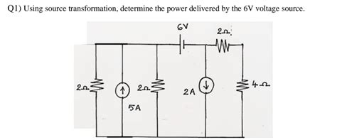 solved q1 ﻿using source transformation determine the power