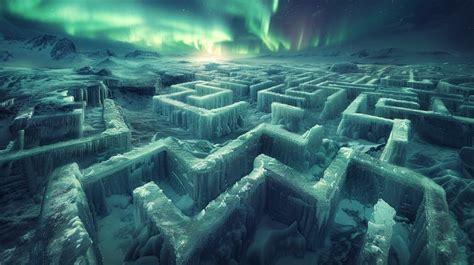 Free Frozen Labyrinth Glow Image Aurora Borealis Labyrinth