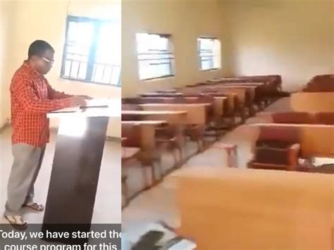 Nigerians React To Video Showing Varsity Professor Lecturing Empty