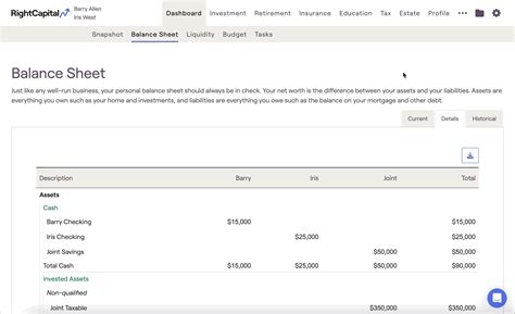 Balance Sheet Rightcapital Help Center