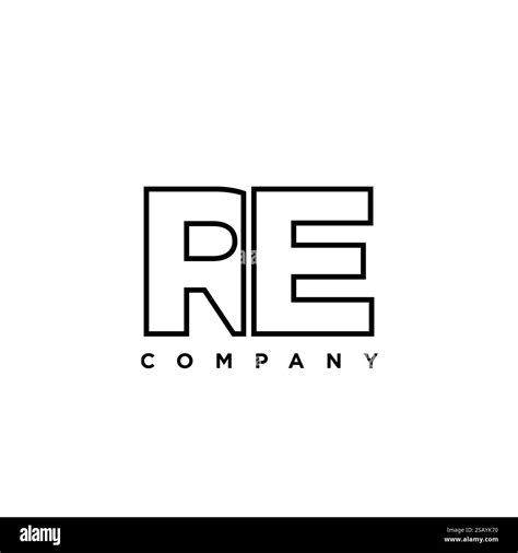 Trendy Letter R And E Re Logo Design Template Minimal Monogram
