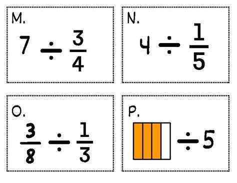 Dividing Fractions Task Cards By Teaching The Youth Tpt