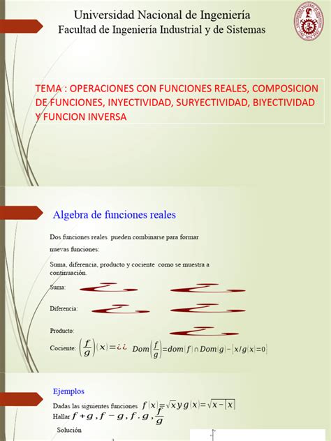 Funciones Inyectiva Sobreyectiva Biyectiva Y Inversa 2023 2 Pdf