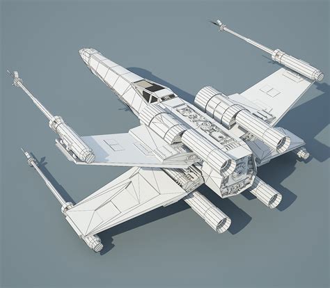 Game Ready Star Wars X Wing Starfighter 3d Model Star Warsn Stuff