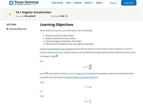 Texas Gateway Ap Physics Angular Acceleration Unit Plan For 11th 12th Grade Lesson Planet