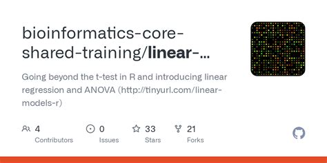 Linear Models Ralternativelmcheatsheetmd At Master · Bioinformatics