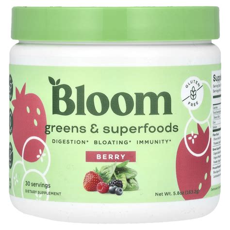 Bloom Greens And Superfoods Berry 58 Oz 1632 G