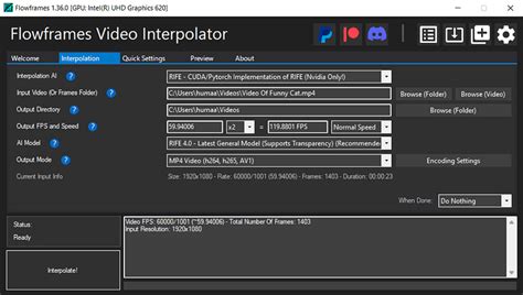 프레임 보간 소프트웨어 Flowframes 사용법
