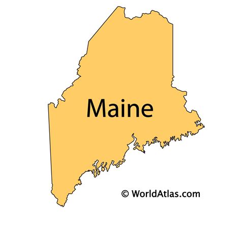 Maine The State Map Printables Us
