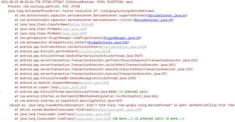 Android Crash On App Start · Issue 79 · Capacitor Communitybarcode Scanner · Github