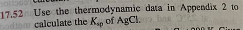 solved 17 52 ﻿use the thermodynamic data in appendix 2 ﻿to