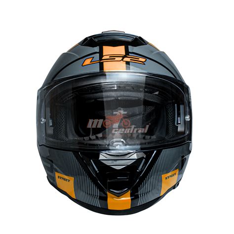 Ls2 Ff800 Storm Ii Epic Black Orange Gloss Helmet D Ring Moto Central