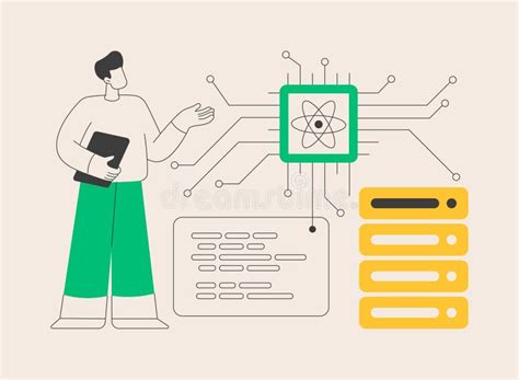 Quantum Computing Abstract Concept Vector Illustration Stock Vector