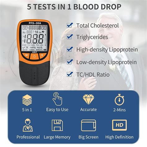 Urit 5 In 1 Blood Lipid Test Meter Home Cholesterol Test Kit With 10