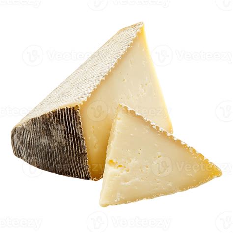 A Portion Of Aged Manchego Cheese With A Firm Slightly Crumbly Texture And Visible Rind