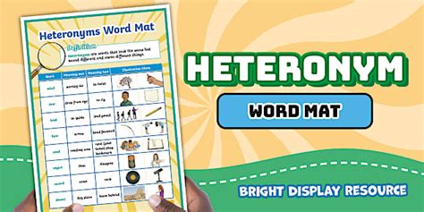 Heteronym Word Mat
