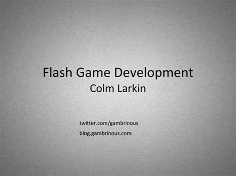 Flash Game Development Ppt Shareware And Freeware Computer