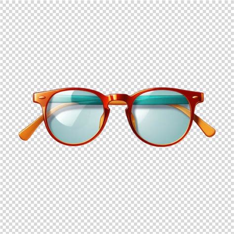 Premium Psd Retro Color Glasses With Translucent Lens Isolated On