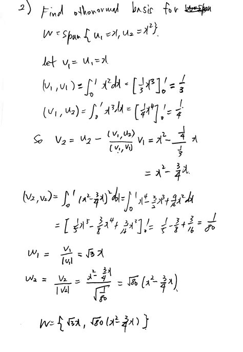 Linear Algebra Finding Orthonormal Basis Is There Error On Textbook