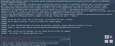 Bug The Builds Of Bitrise Fails Randomly Due To Maven Connection Reset When Downloading The