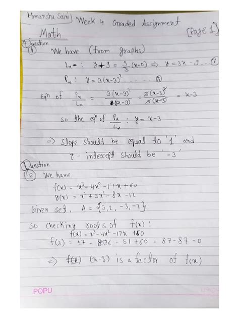 math week 4 graded assignment by himanshu saini pdf