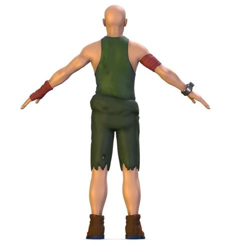 3d Model High Poly Man Slave Vr Ar Low Poly Cgtrader