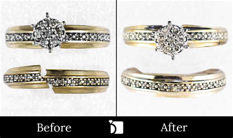 Before And After Soldered Wedding Rings