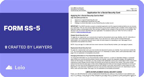 Form Ss 5 Apply Replace Or Update Your Social Security Card