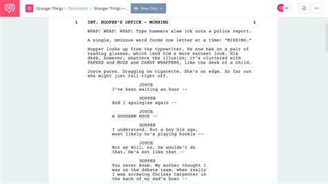 stranger things script pdf download plot and dialogue analysis