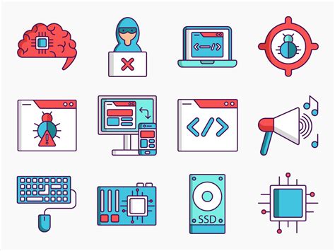 74 Computer Science Icon Set Flat Icons