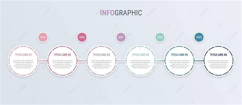 Vintage Infographic Design 6step Rounded Template Featuring Beautiful Timeline Elements For