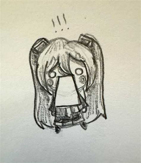 Hatsune Miku Reaction Pic Miku Scetch Hatsune Miku Drawing Cute