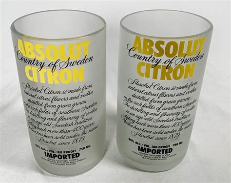 Absolut Vodka Citron Bottle 30oz Glass Repurposed Bottle 4851845279