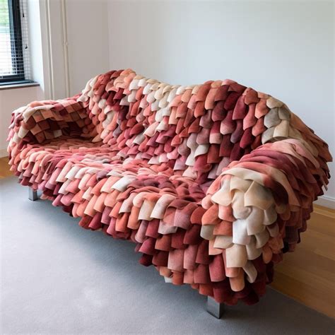 Bacon Weave Inspired Couches Rmidjourney