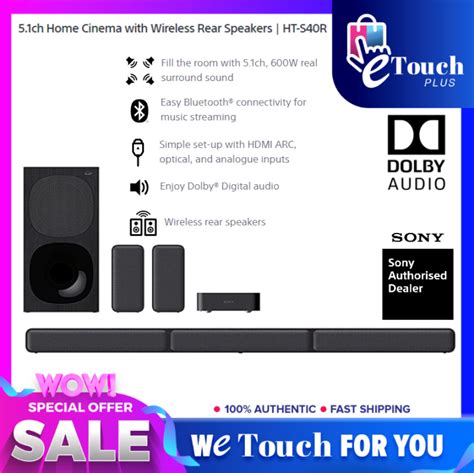 Sony 5 1ch Home Cinema 600w Soundbar With Wireless Rear Speakers