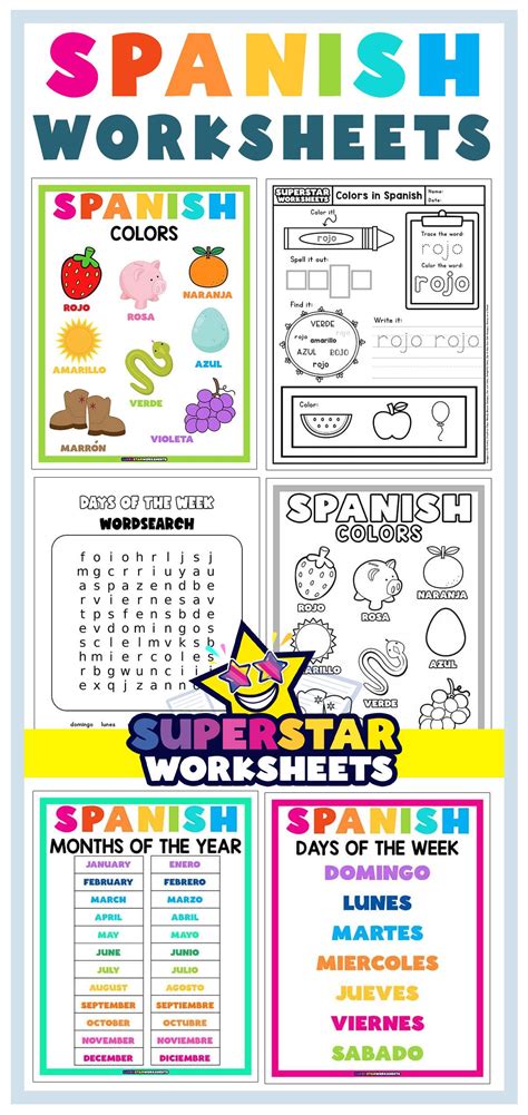 Spanish Worksheets Artofit