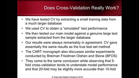 Data Mining Tutorial Introduction To Cross Validation Youtube