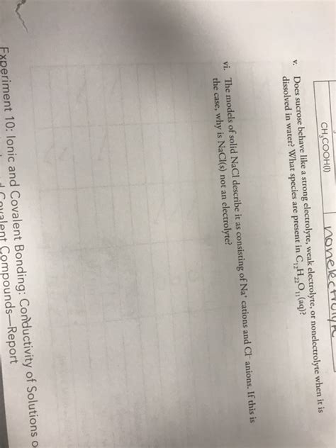 Solved The Models Of Solid Nacl Describes It As Consisting