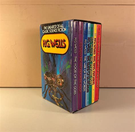 Unread 60s 70s H G Wells Science Fiction Novels Vintage Paperback